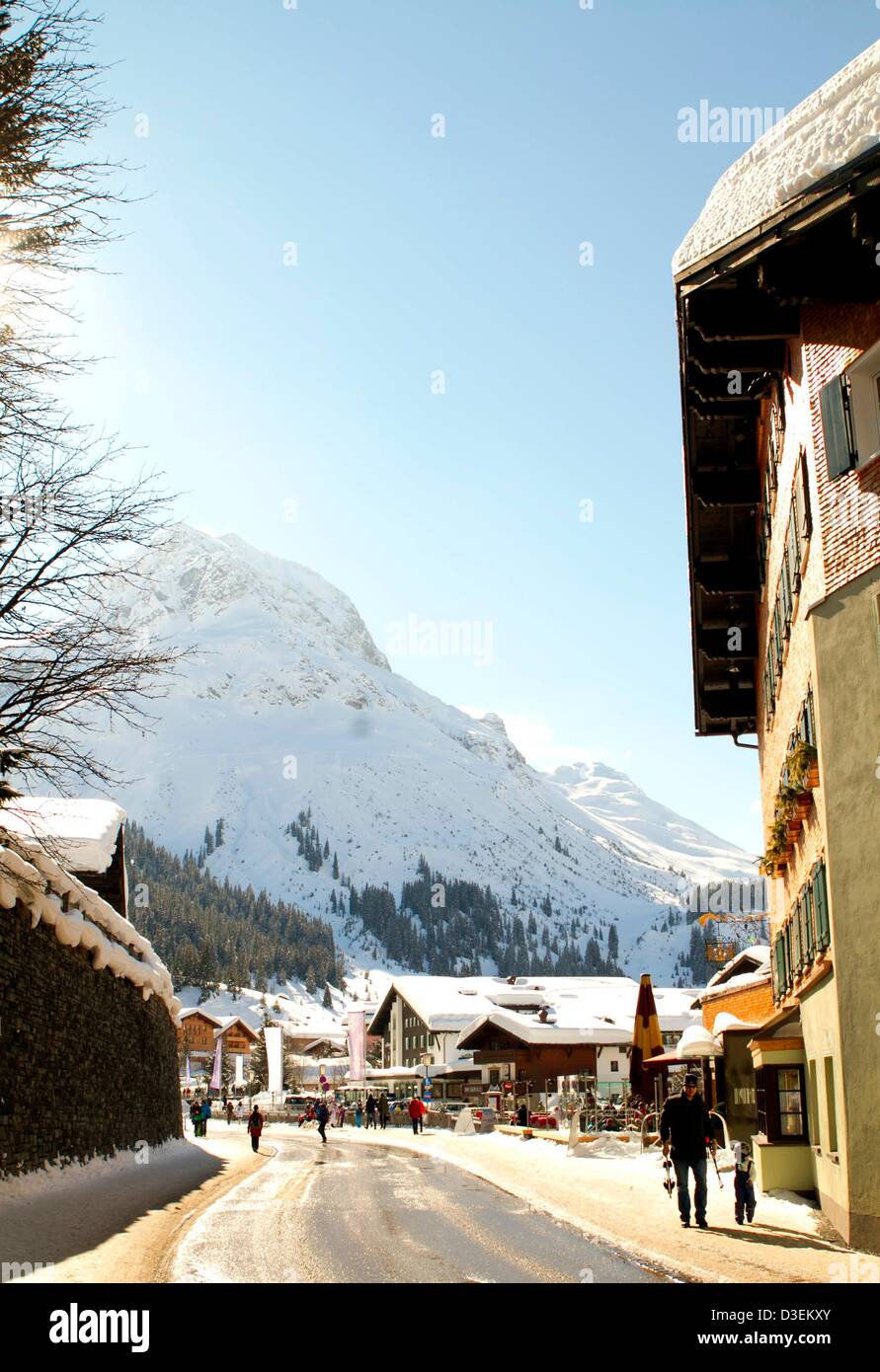 View of ski resort Lech pictured during the prayer for Prince Johan ...