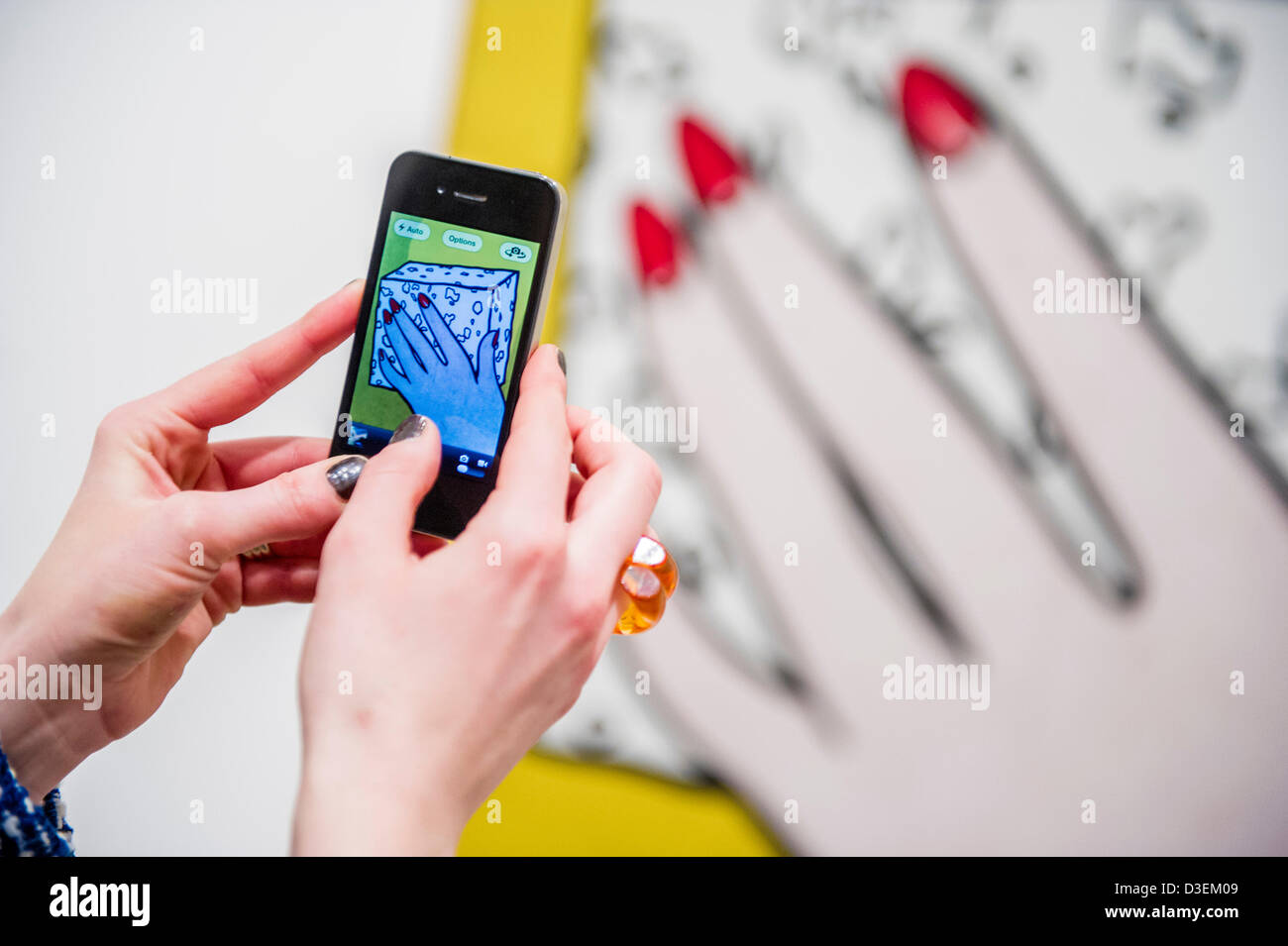 Tate Modern, London, UK. 18 February 2013. Sponge by Roy Lichtenstein ...