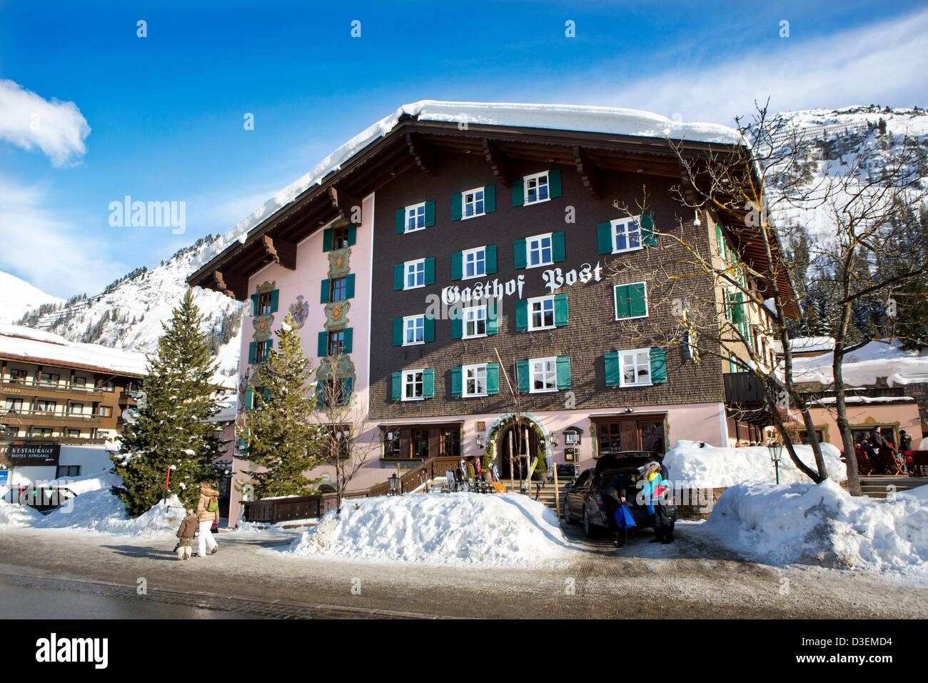 The hotel 'Gasthof Post' in Lech am Arlberg, Austria, 17 February 2013 ...