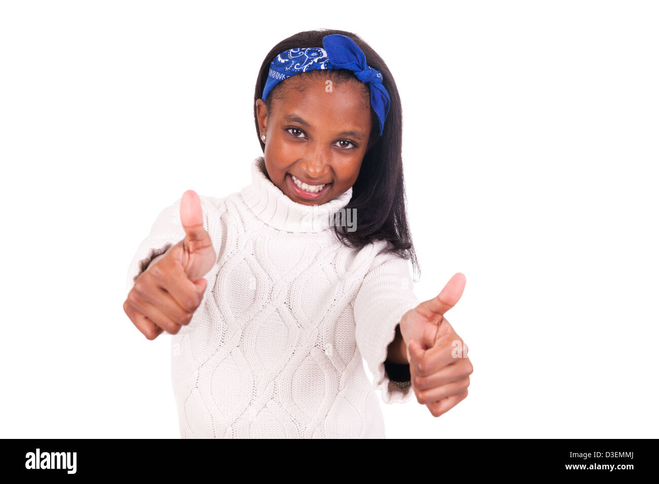 Happy little girl isolated on a white background Stock Photo - Alamy
