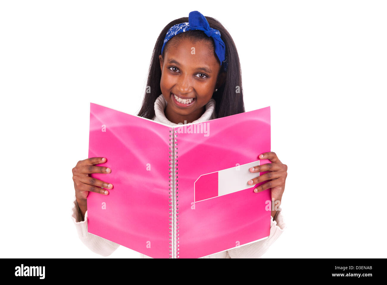 Portrait of young african student with book Stock Photo - Alamy