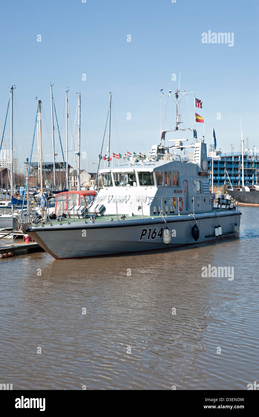 HMS Explorer P164 in port at Hull Marina, UK Stock Photo - Alamy