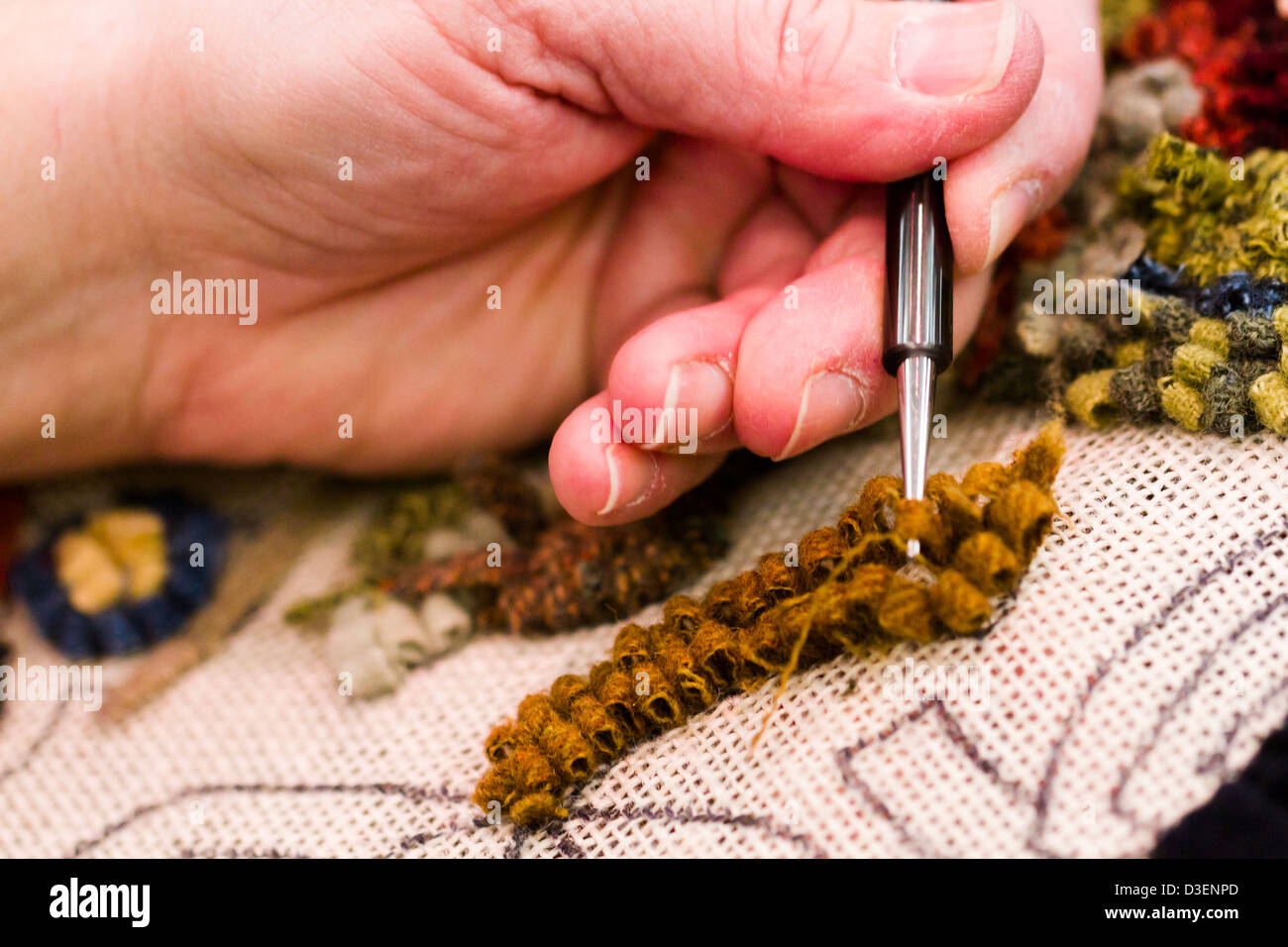 Hooking a rug hi-res stock photography and images - Alamy