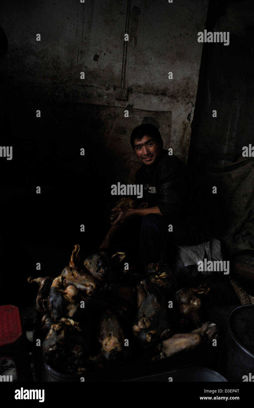 lamb head cleaner Stock Photo - Alamy