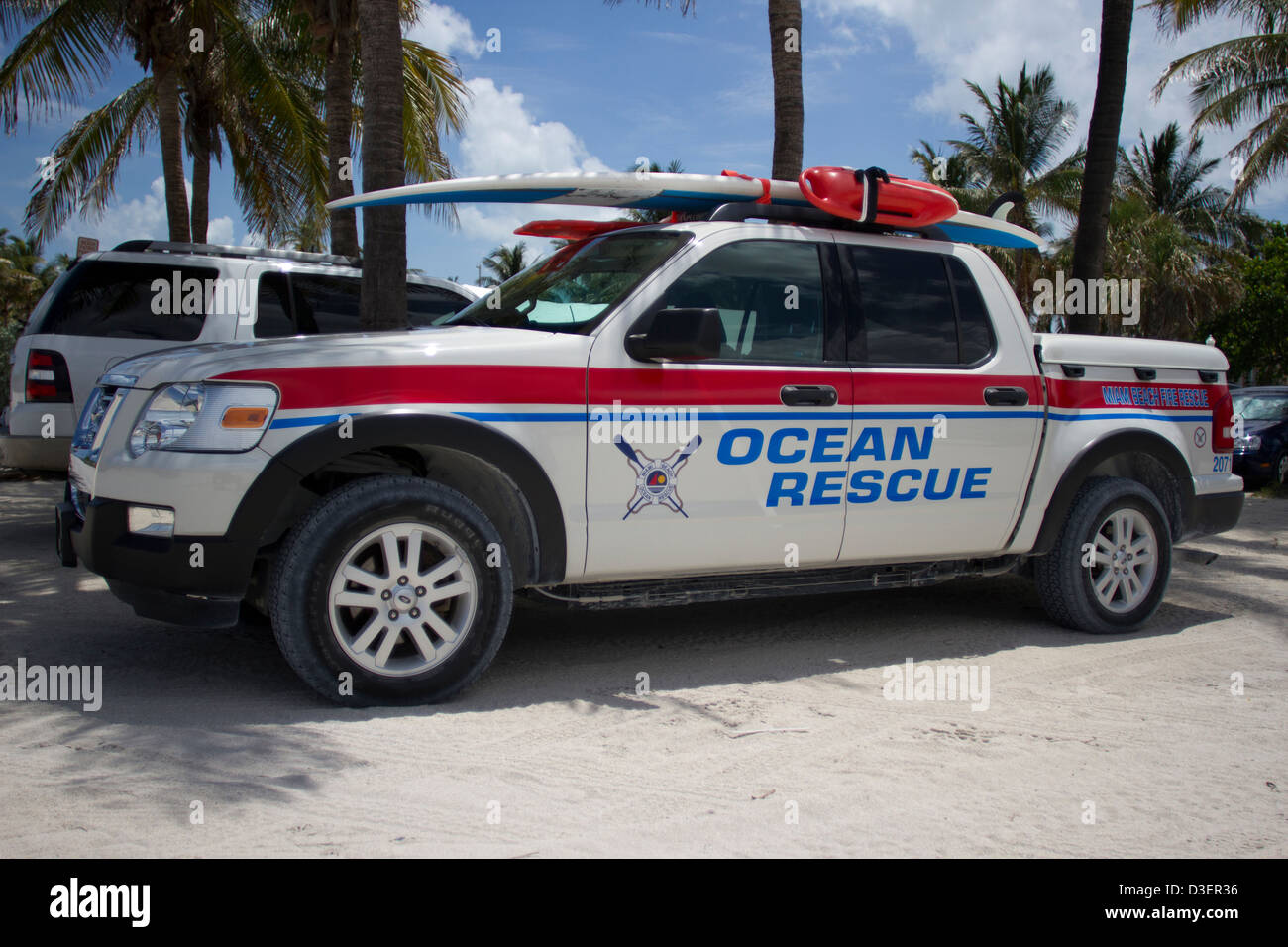Miami Beach Ocean Rescue Stock Photo - Alamy