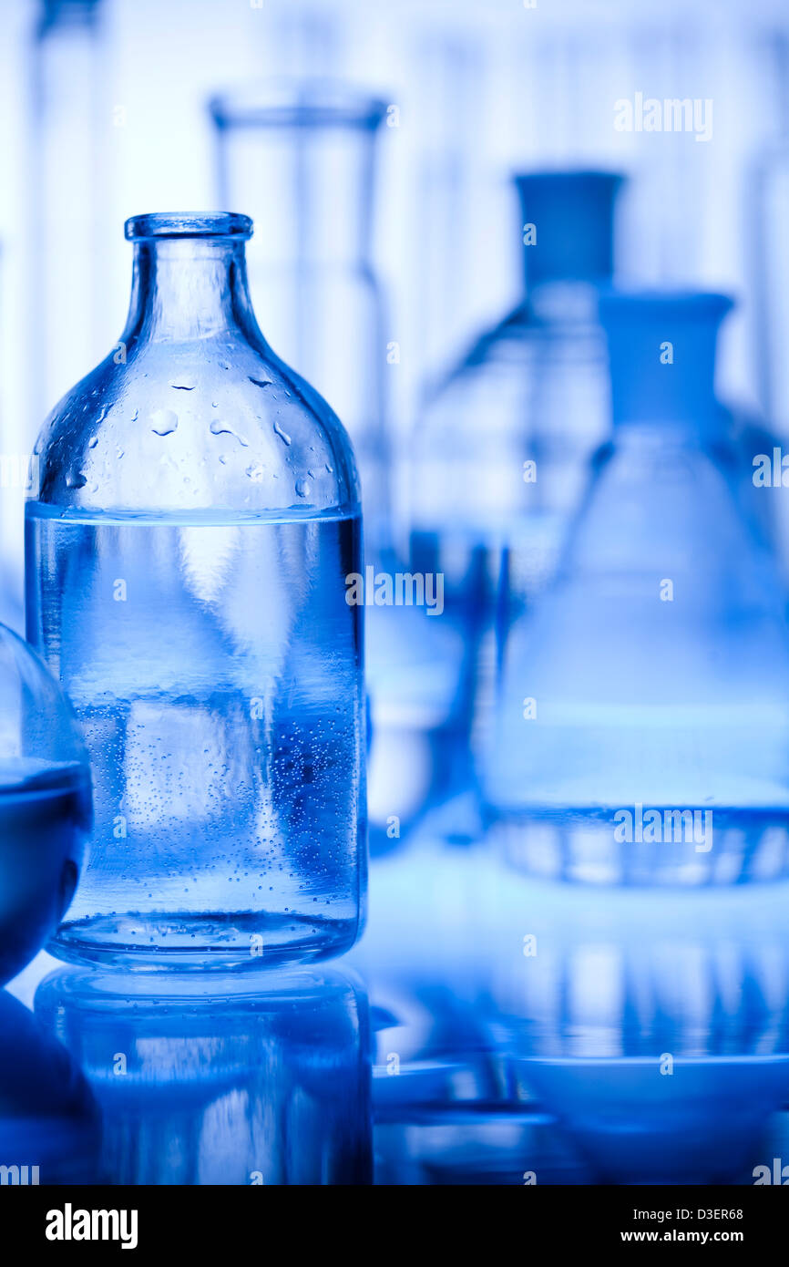 Glass in laboratory Stock Photo - Alamy