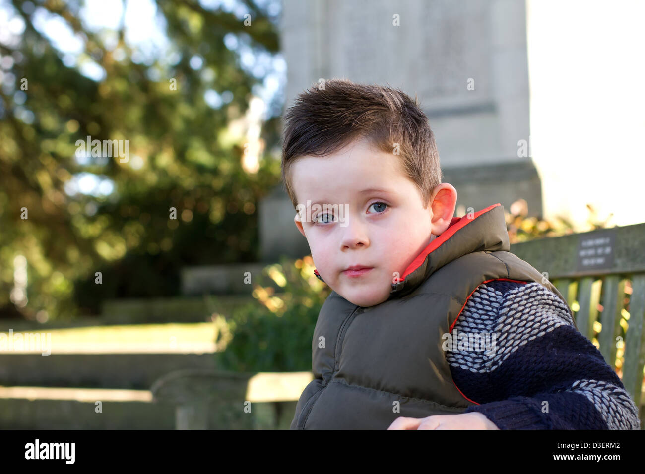 Young boy staring hi-res stock photography and images - Alamy