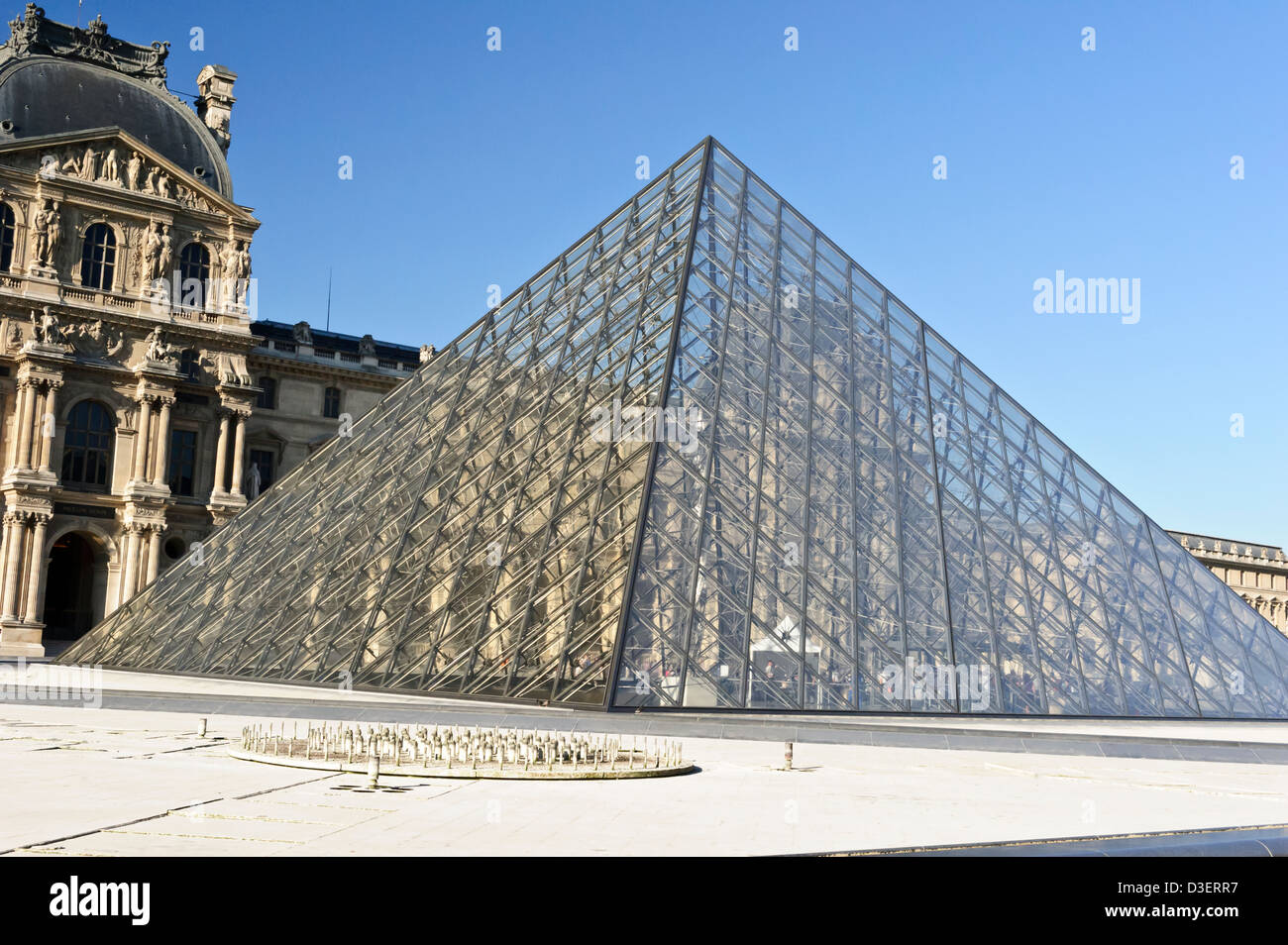 Glass pyramids at Louvre museum, Paris, France Stock Photo - Alamy