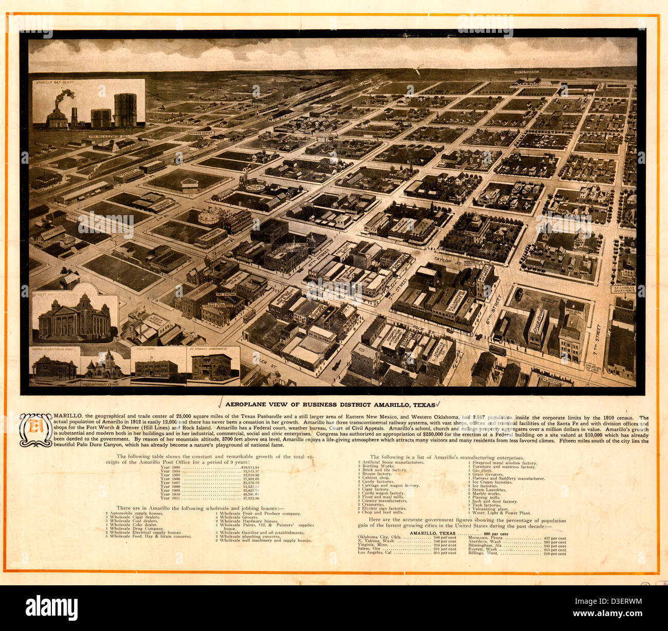 Amarillo map hi-res stock photography and images - Alamy
