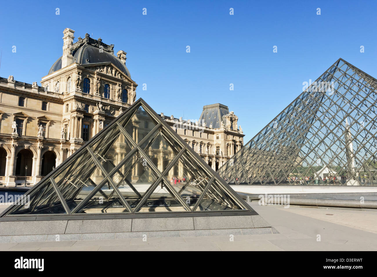 Glass pyramids at Louvre museum, Paris, France Stock Photo - Alamy