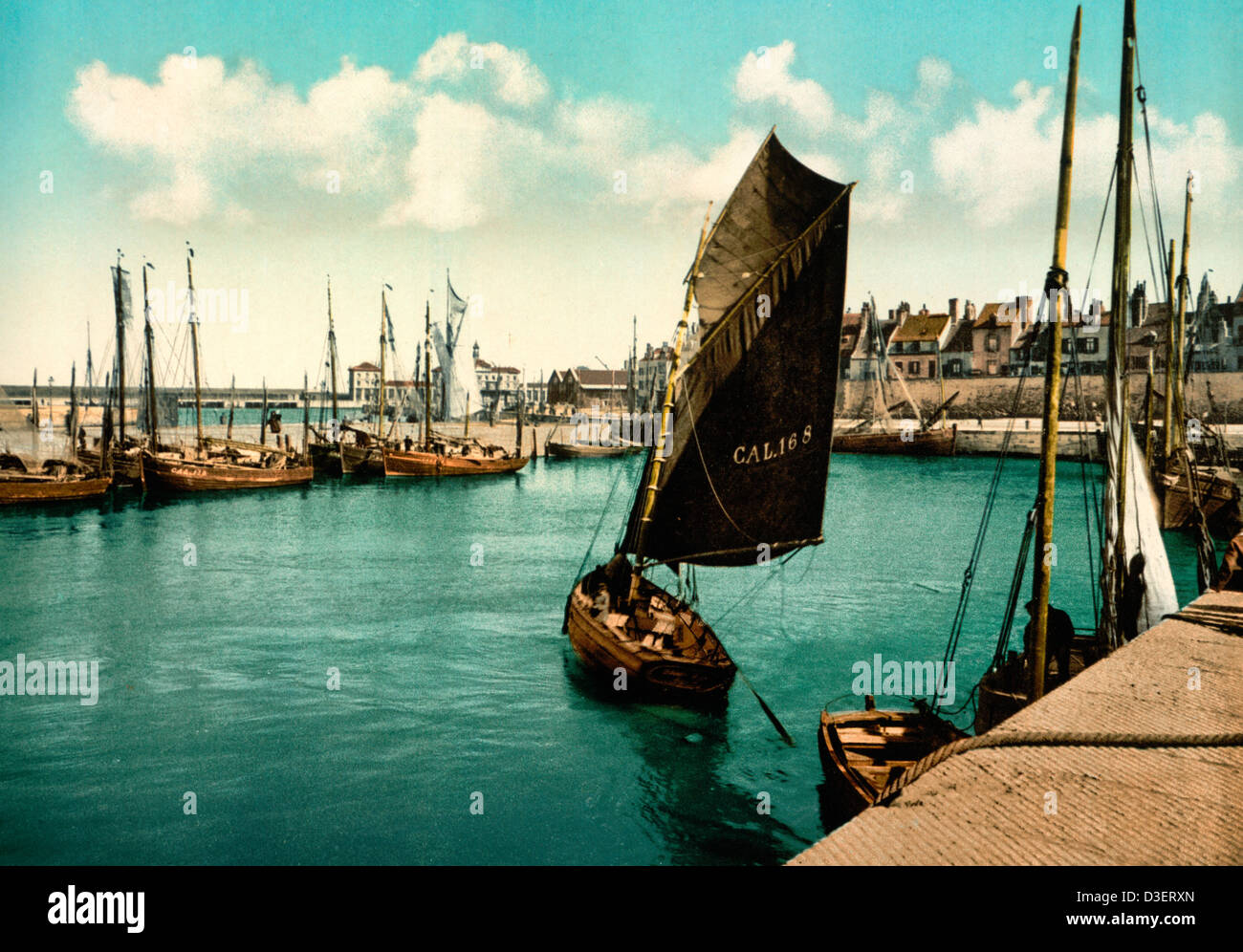 The harbor, Calais, France, circa 1900 Stock Photo - Alamy