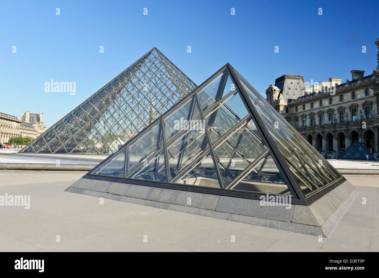 Glass pyramids at Louvre museum, Paris, France Stock Photo - Alamy