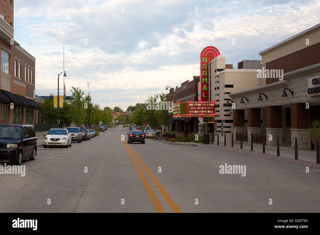 The historic Normal Theater and North Street, Normal, Illinois Stock ...