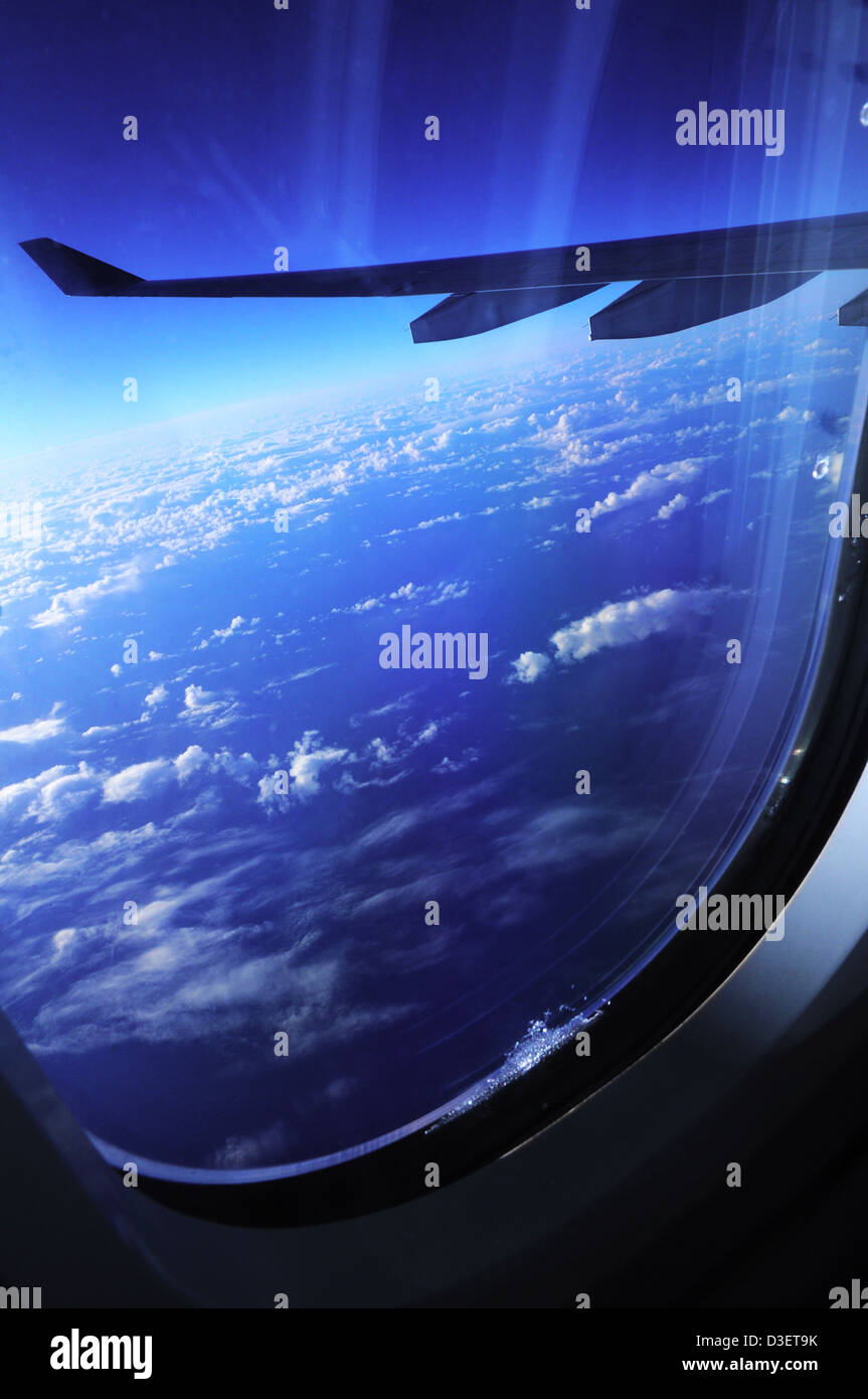 The plane wing shot from the cabin Stock Photo - Alamy