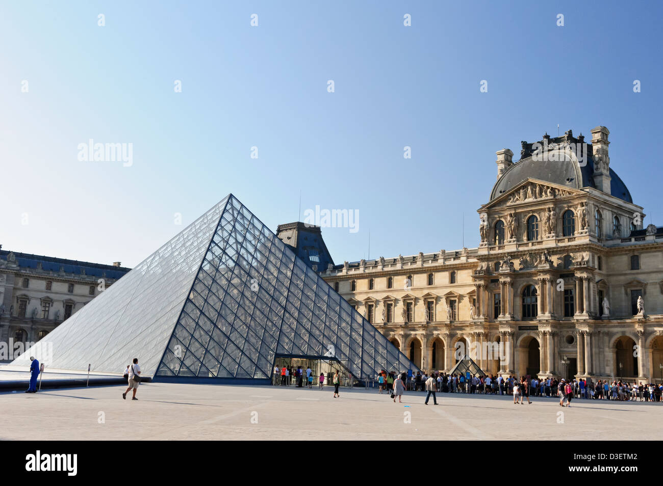 Glass pyramids at Louvre museum, Paris, France Stock Photo - Alamy