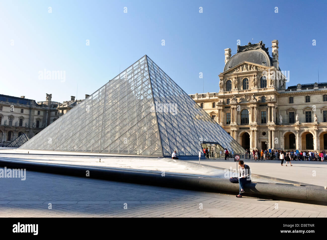Glass pyramids at Louvre museum, Paris, France Stock Photo - Alamy