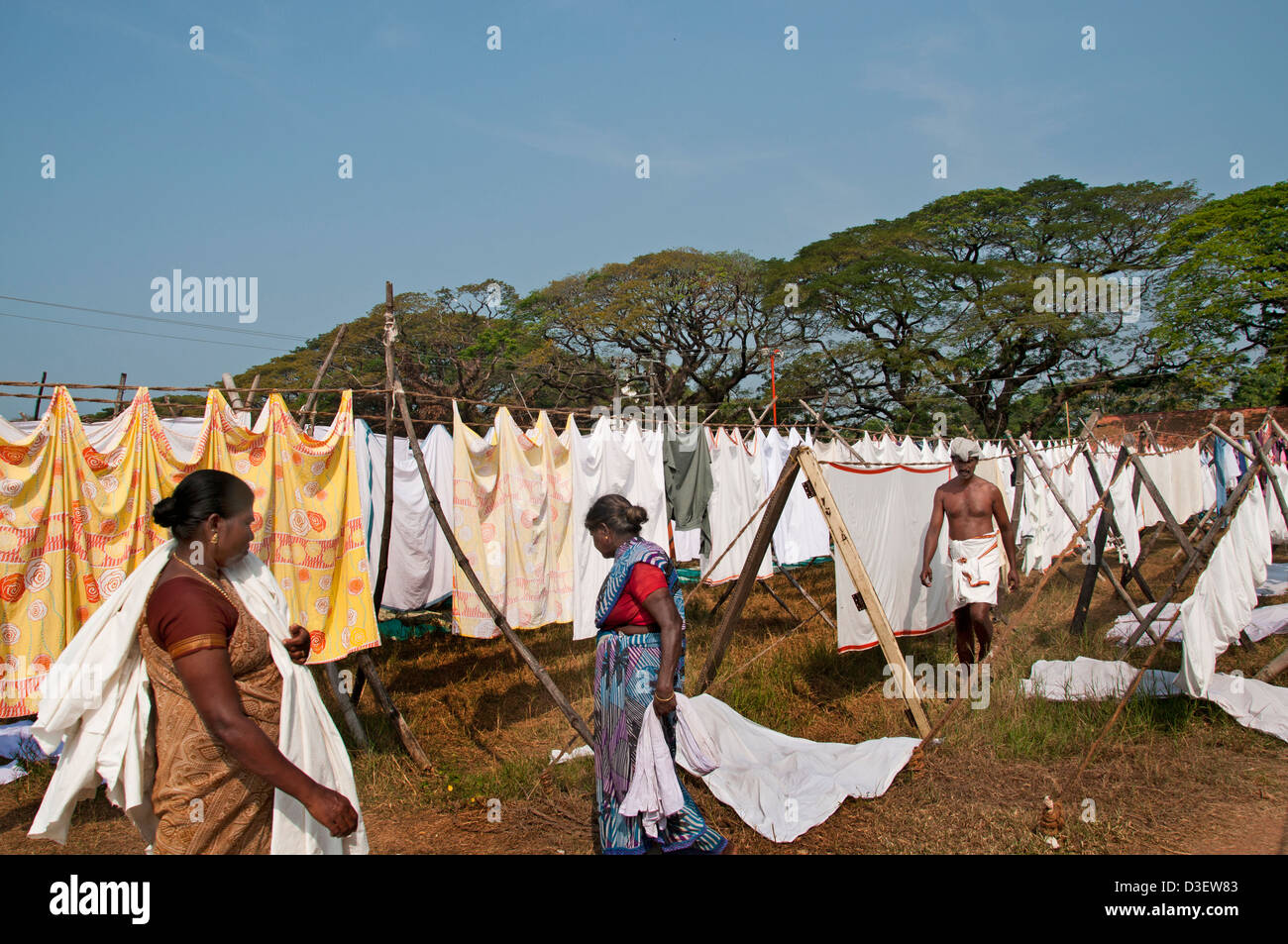 Laundry washing textile Kochi Cochin Kerala India Stock Photo - Alamy