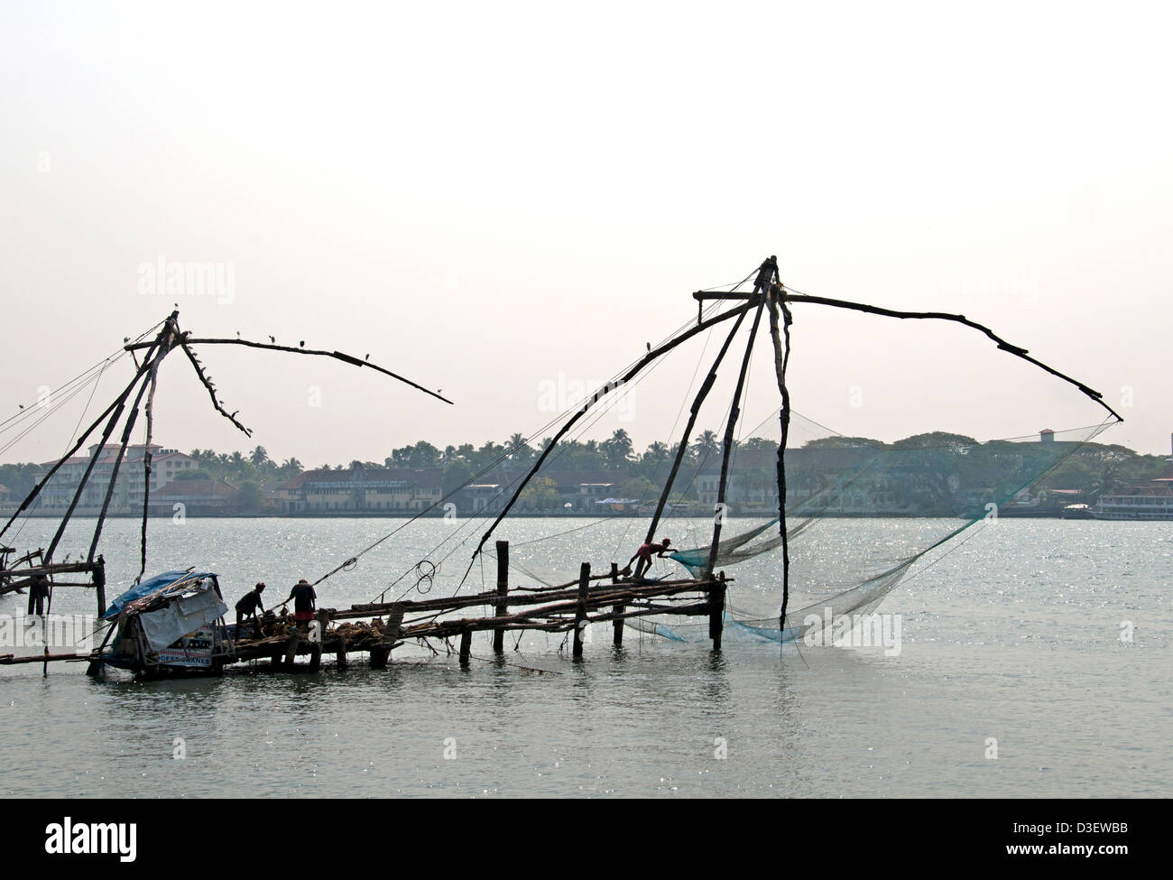 Chinese fishing nets Kochi Cochin Kerala India Stock Photo - Alamy