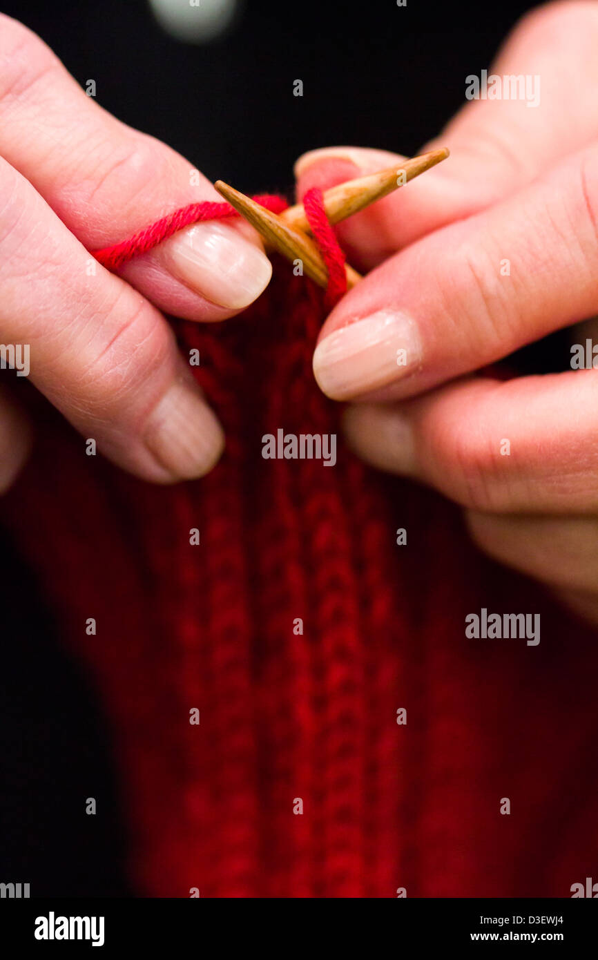 Hand made pattern with knitting Stock Photo - Alamy