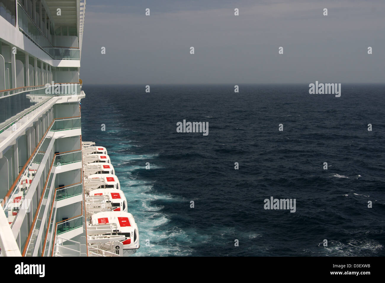 Life boats on a cruise ship Stock Photo - Alamy