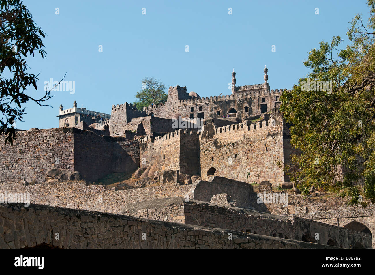 Golkonda Fort ruined city capital of ancient Kingdom of Golkonda 1518 ...