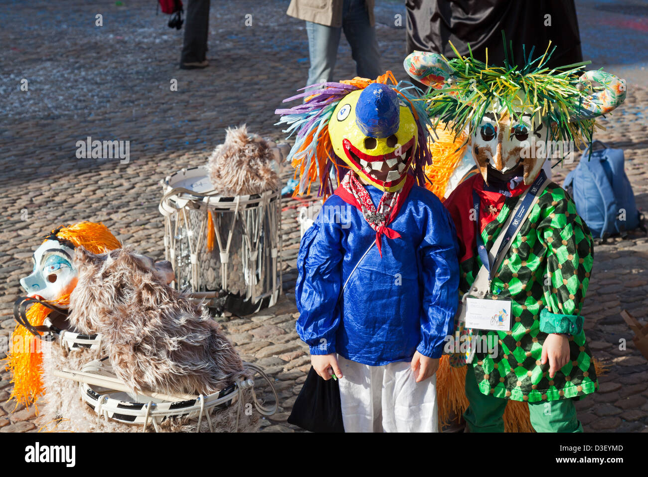 costumed children on the Carnival of Basel Stock Photo - Alamy