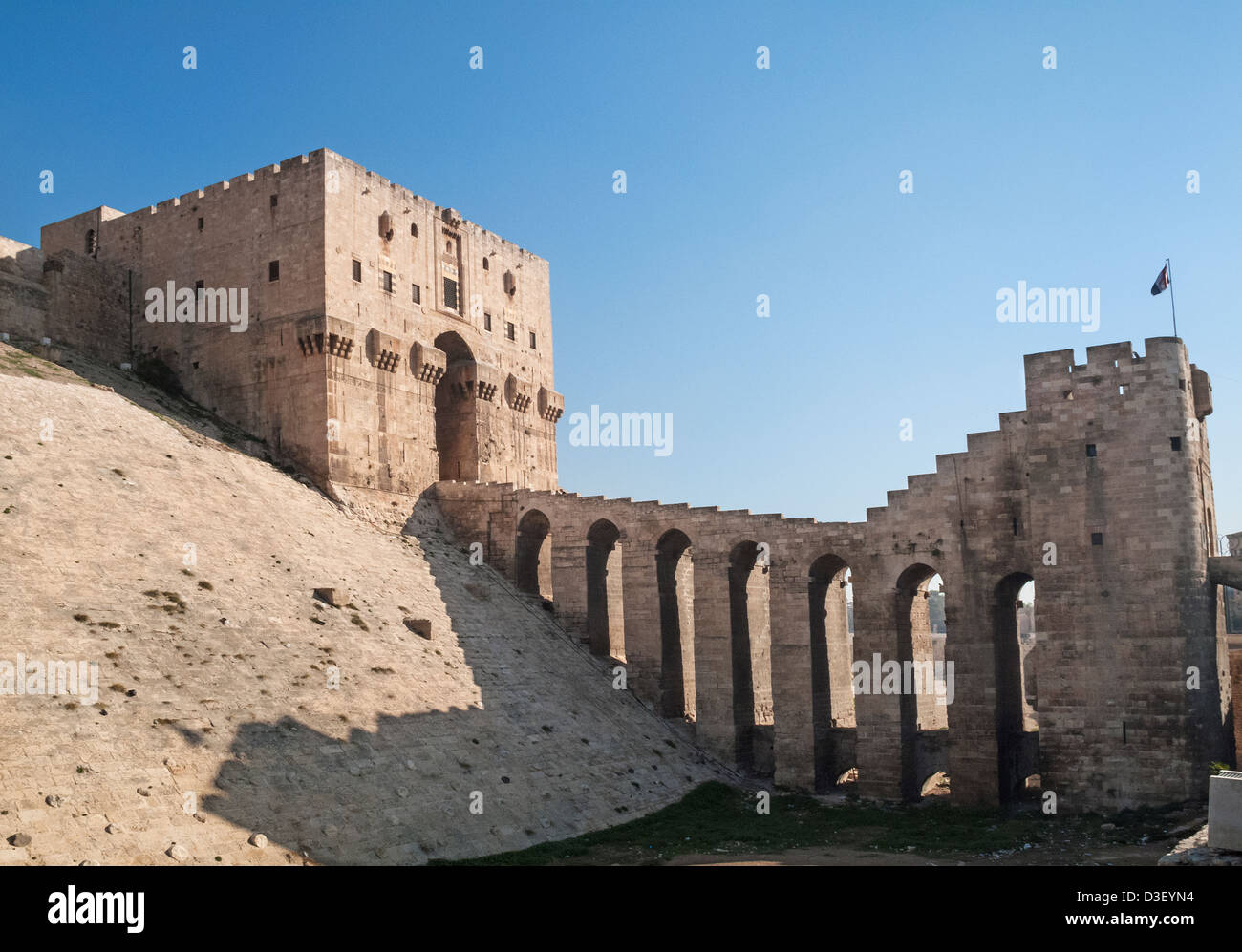 aleppo ancient citadel in syria Stock Photo - Alamy