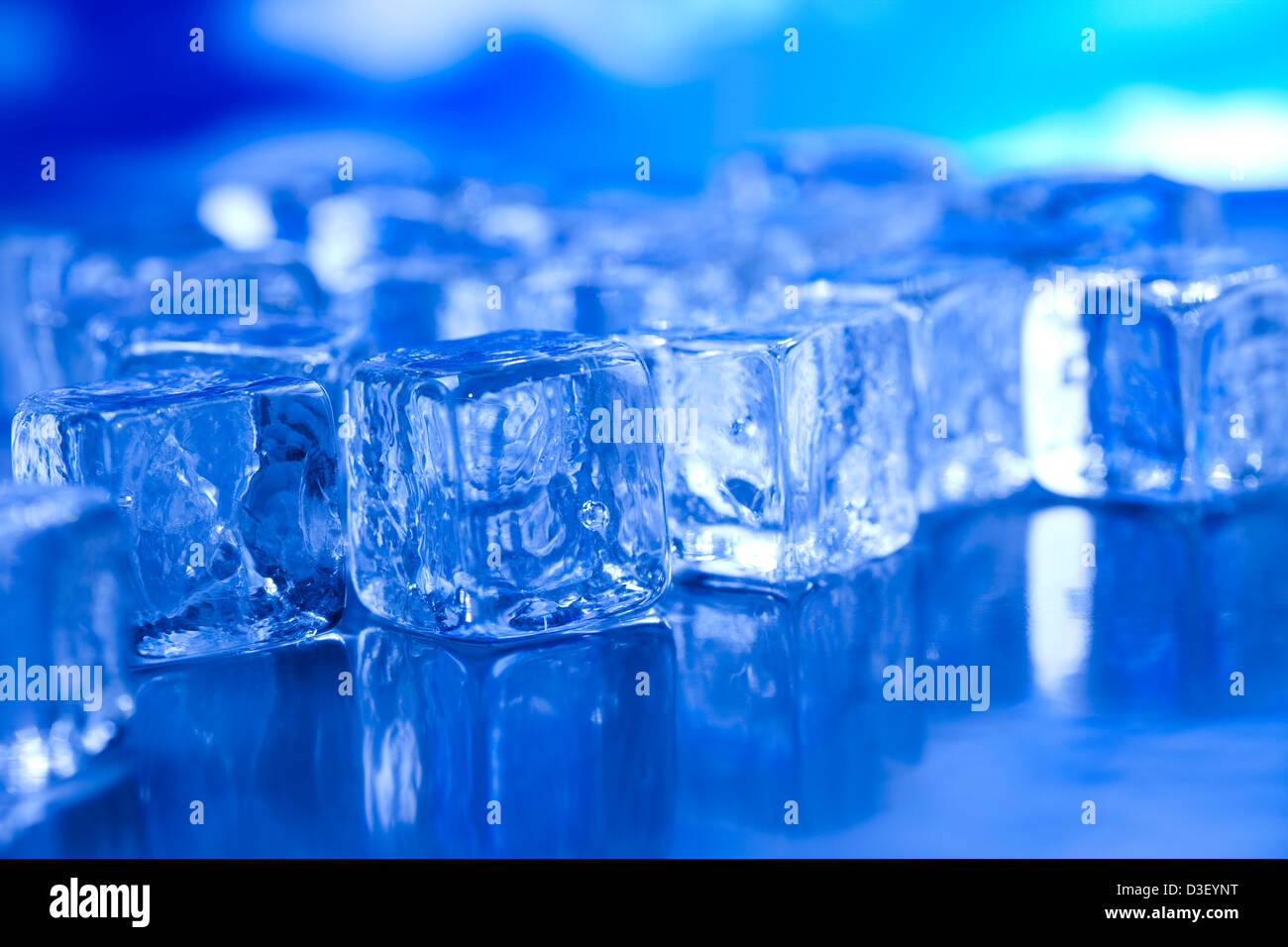 Ice cubes and blue sky Stock Photo - Alamy