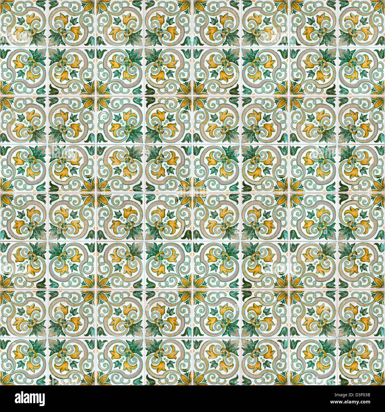 Seamless tile pattern of ancient ceramic tiles Stock Photo - Alamy