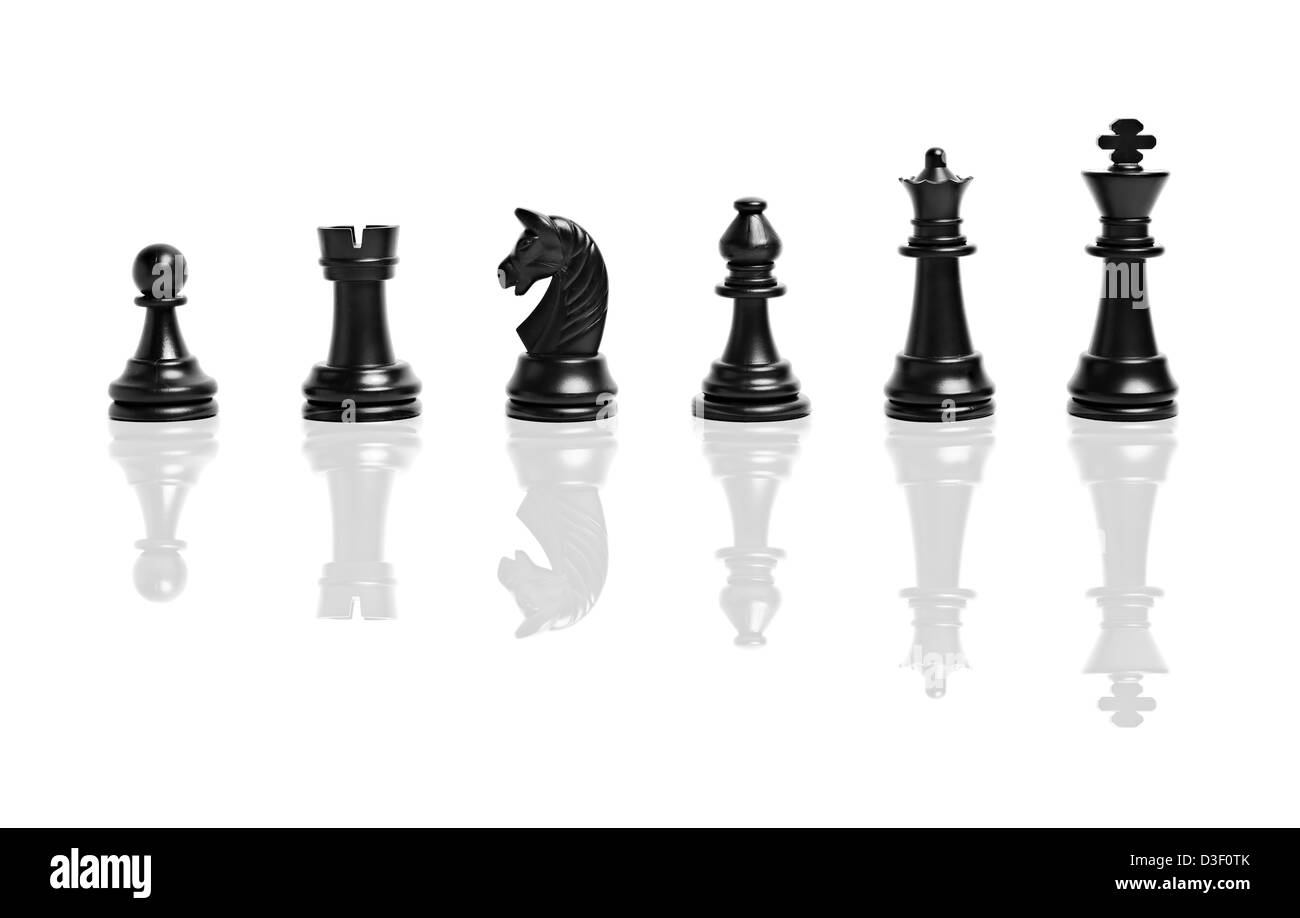 Chess figures isolated on a white background Stock Photo - Alamy