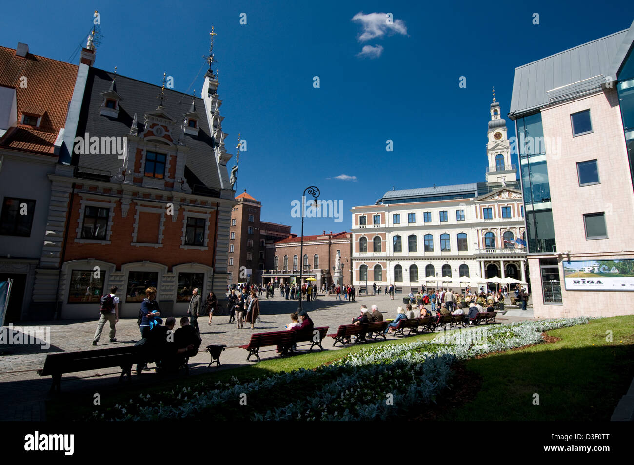 Riga clock towe hi-res stock photography and images - Alamy