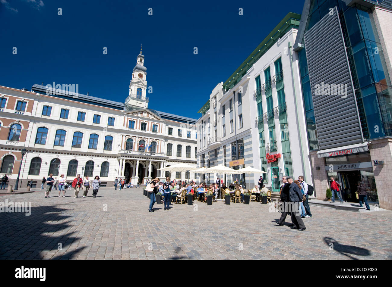 Riga clock towe hi-res stock photography and images - Alamy