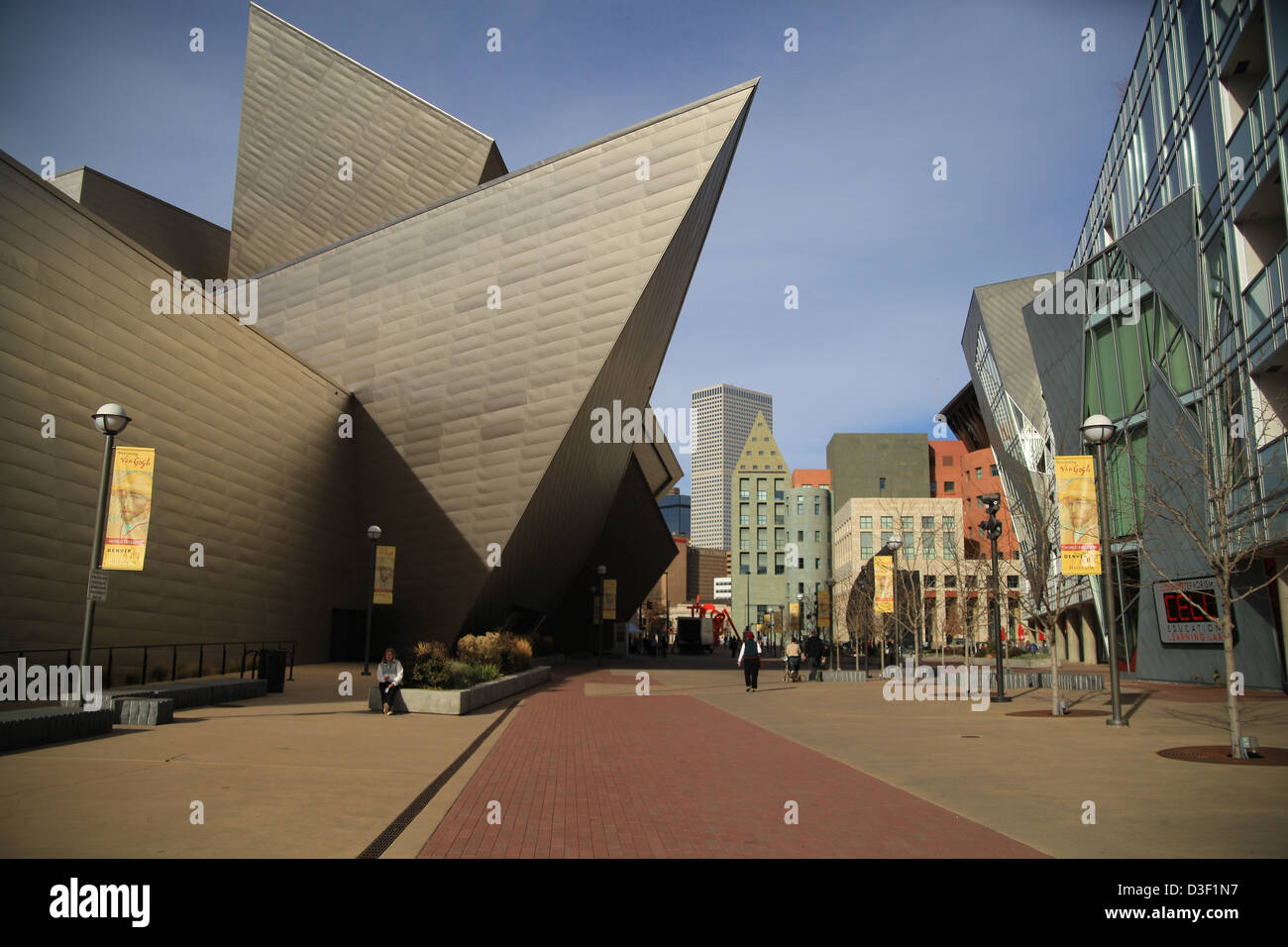 Exterior of Denver Art Museum, Frederic C. Hamilton building Stock ...