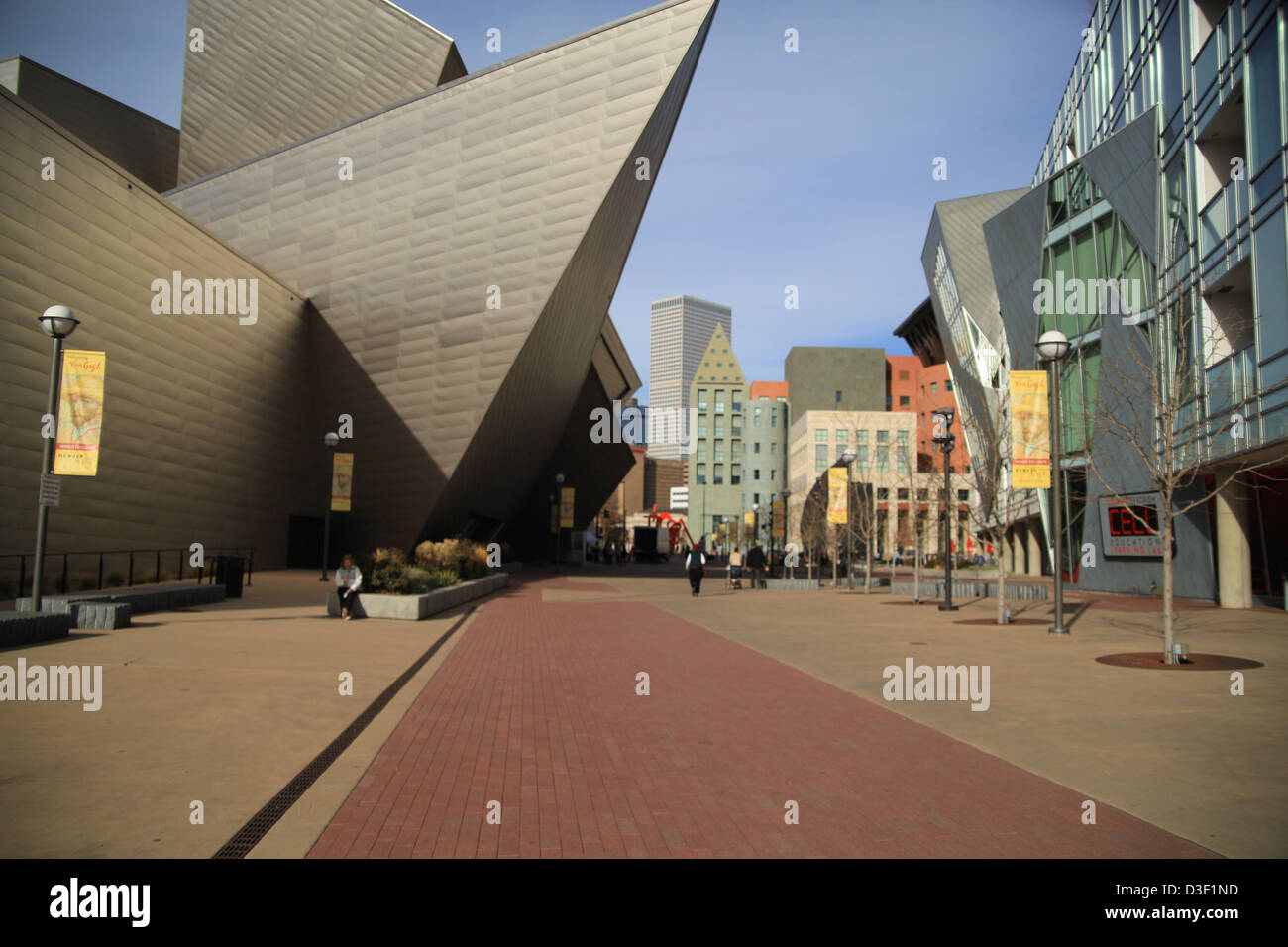 Exterior of Denver Art Museum, Frederic C. Hamilton building Stock ...