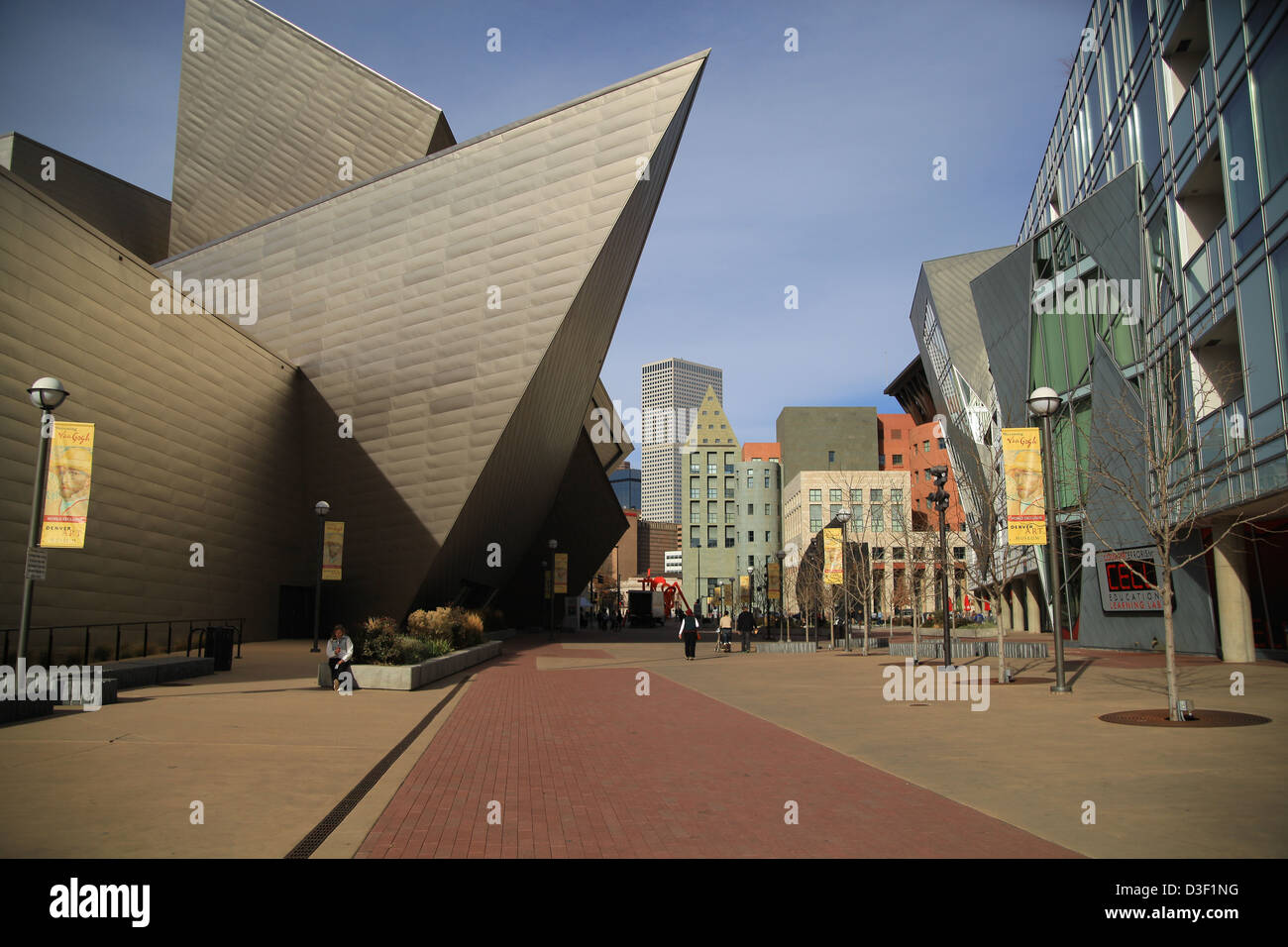 Exterior of Denver Art Museum, Frederic C. Hamilton building Stock ...