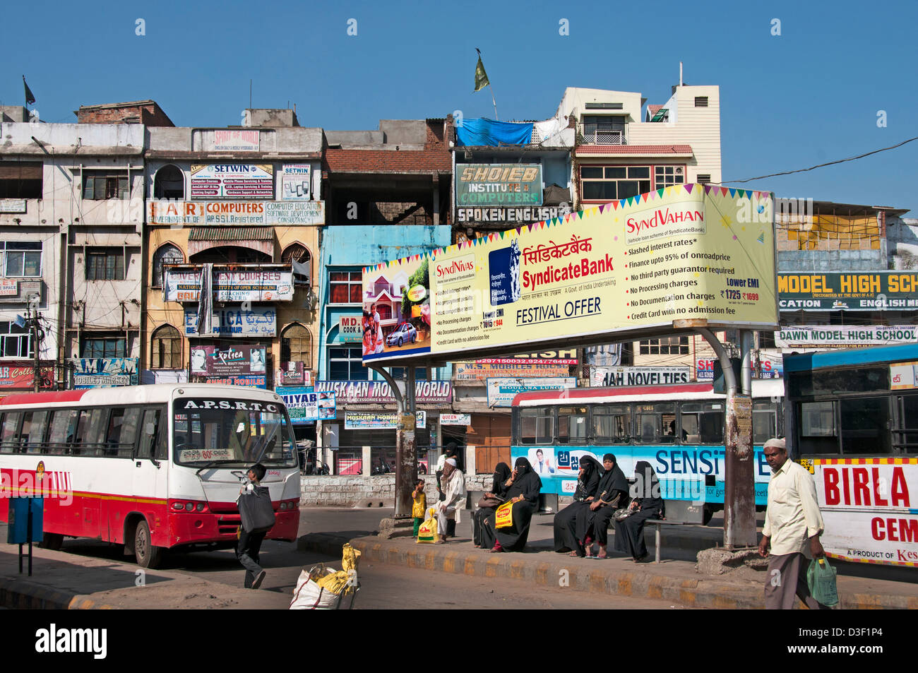 Hyderabad Bus Station public Transport India Stock Photo - Alamy