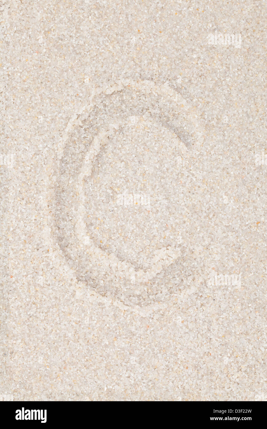 Alphabet writing on the sand - Letter C Stock Photo - Alamy