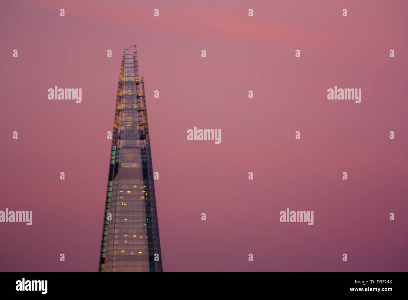 The Shard at sunset with pink sky Stock Photo - Alamy