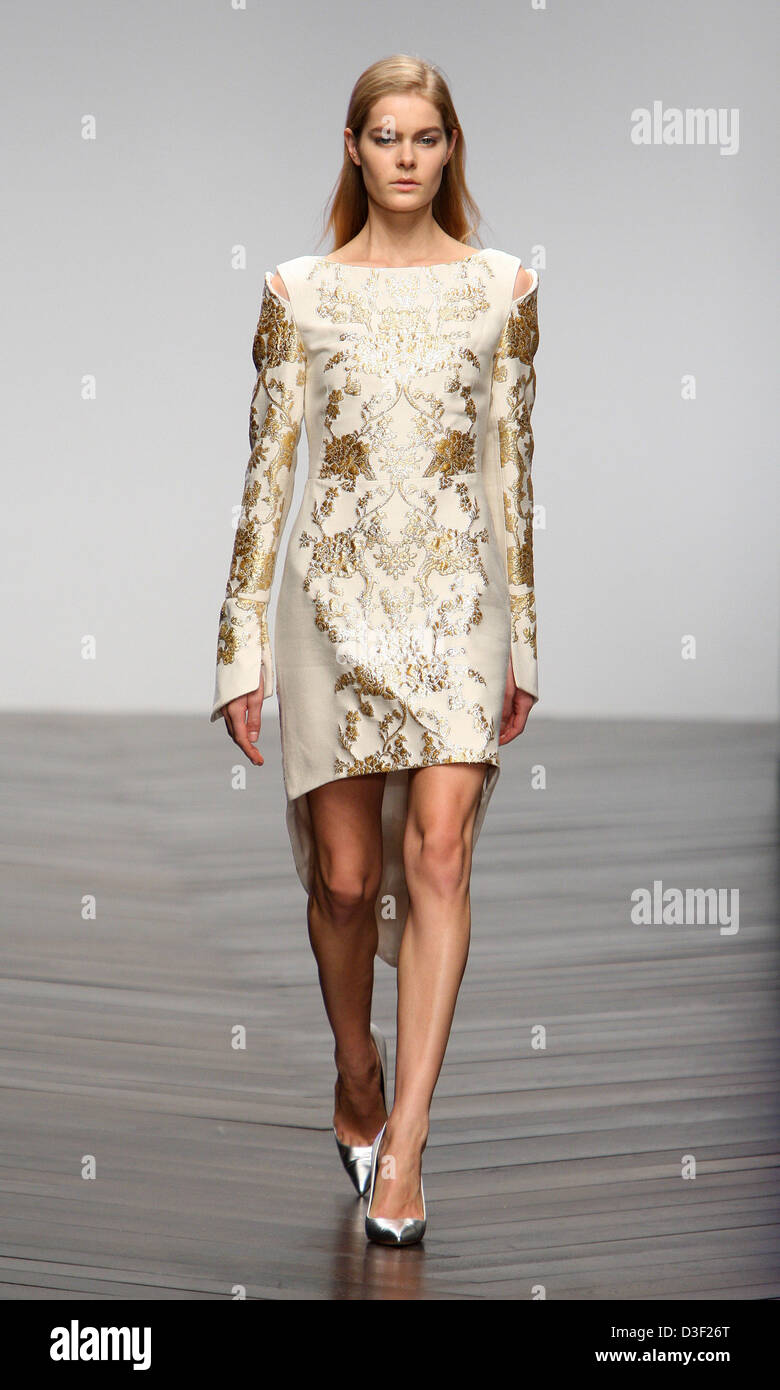 London, UK. 18th Feb, 2013. Osman A/W 2013/14 collection shown during ...