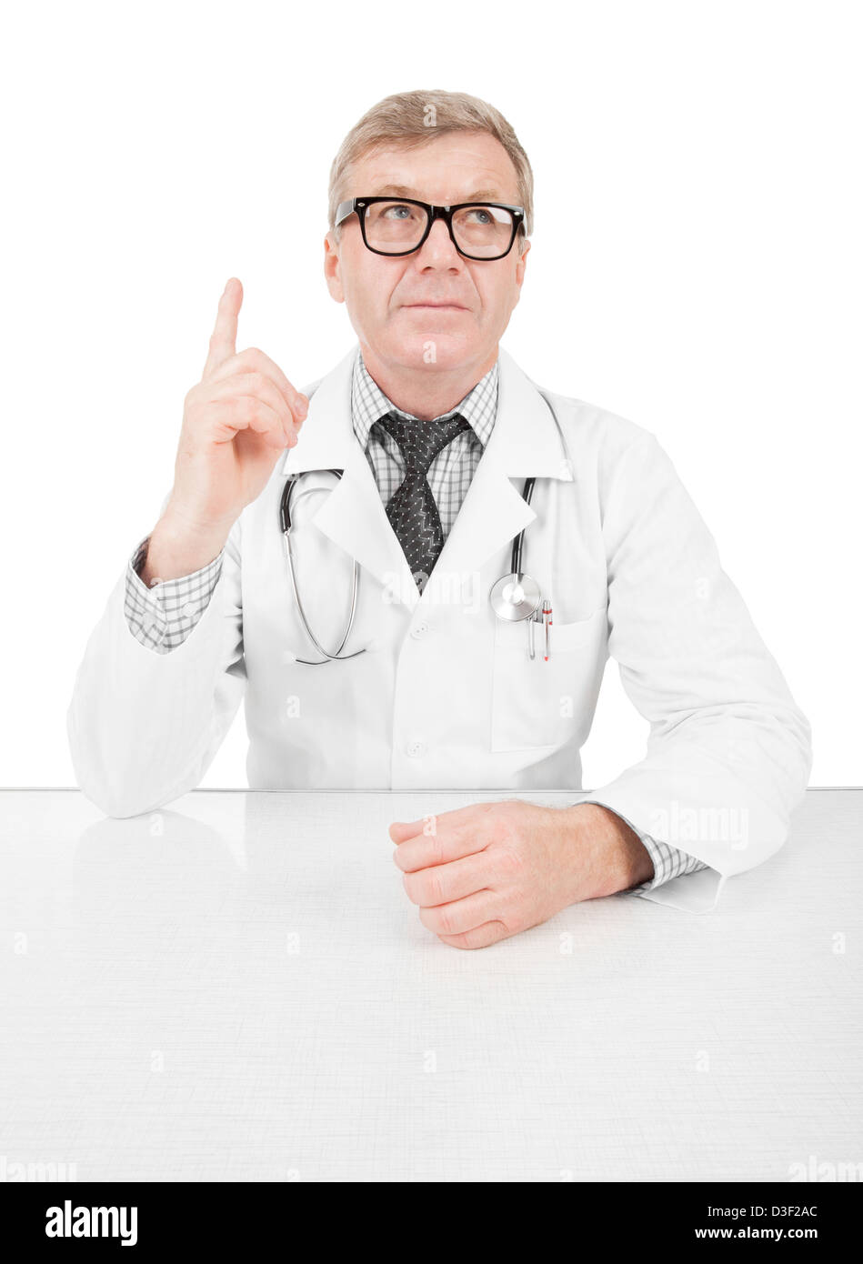 Medical doctor holding one hand above table - Concept and ideas Stock ...