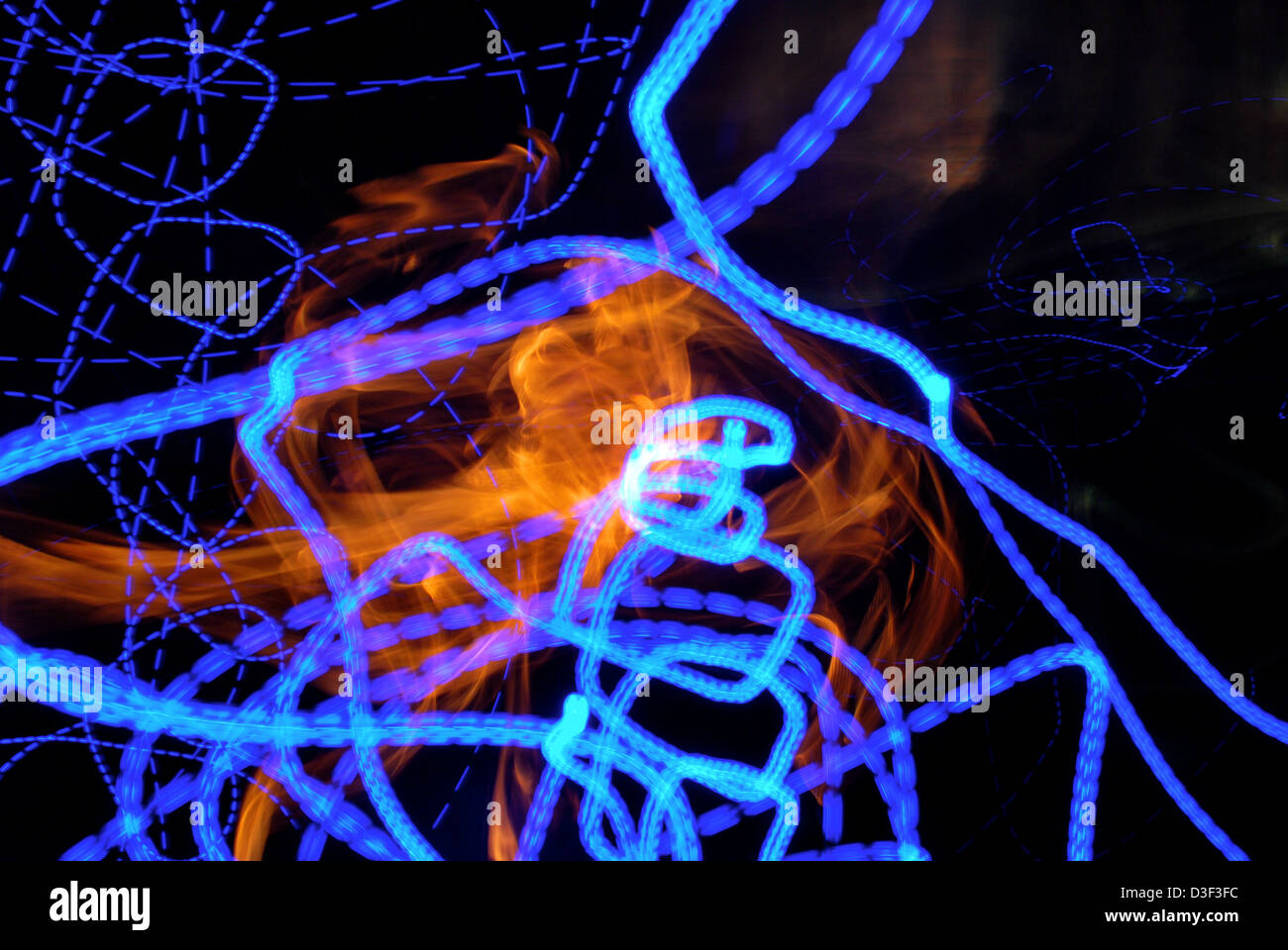 Fire and blue hi-res stock photography and images - Alamy