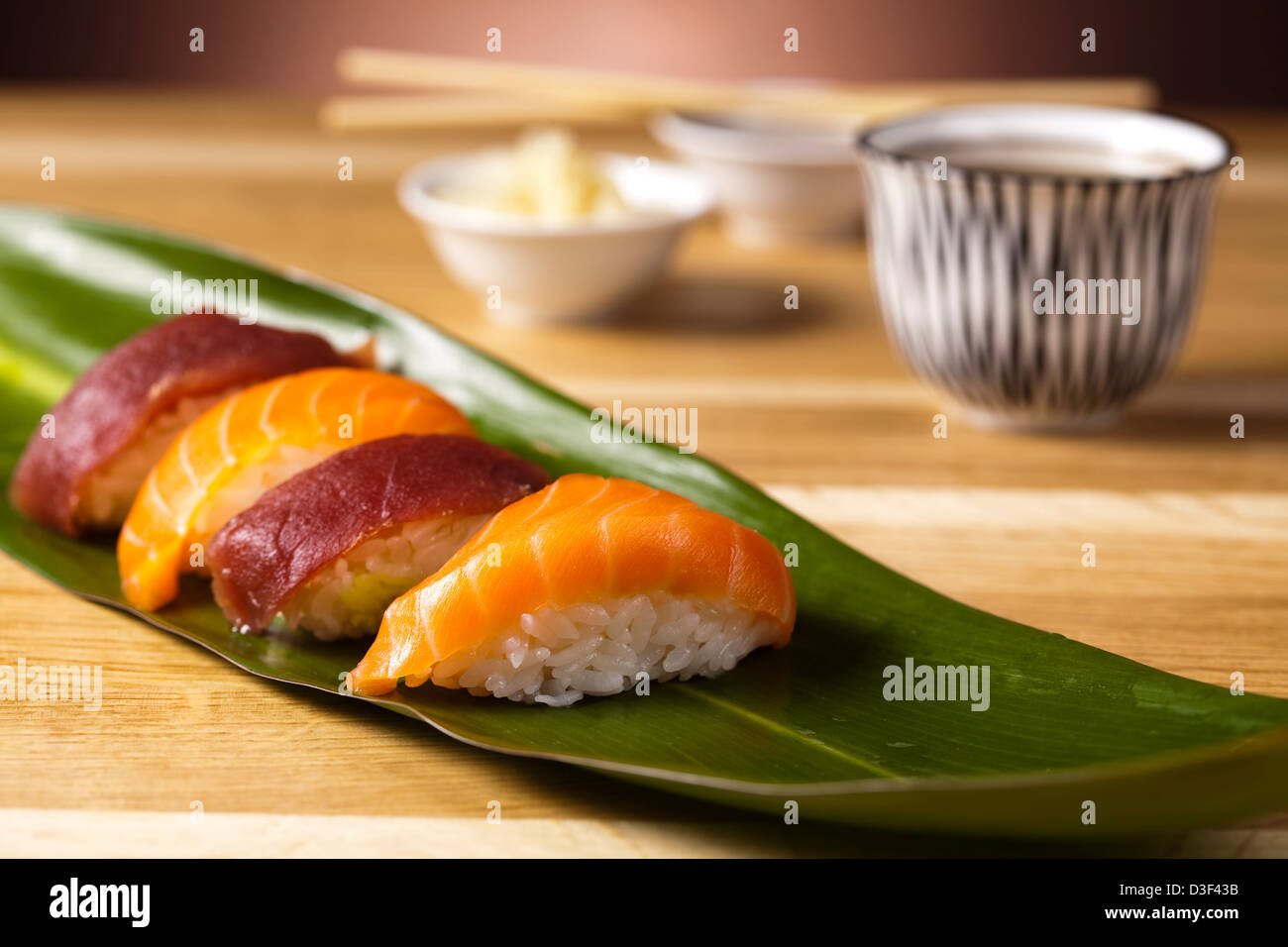 Japanese mix sushi Stock Photo - Alamy
