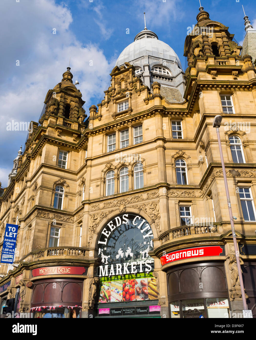 Leeds City Markets exterior Leeds Yorkshire England Stock Photo - Alamy