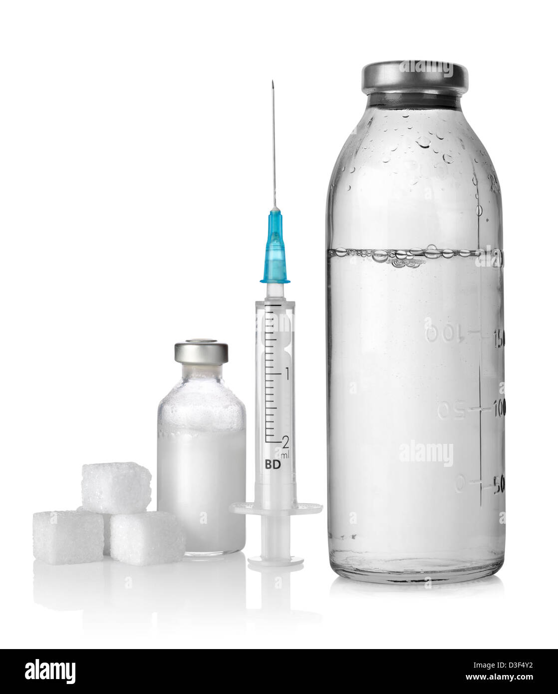 Drop counter and syringe isolated on white background Stock Photo - Alamy