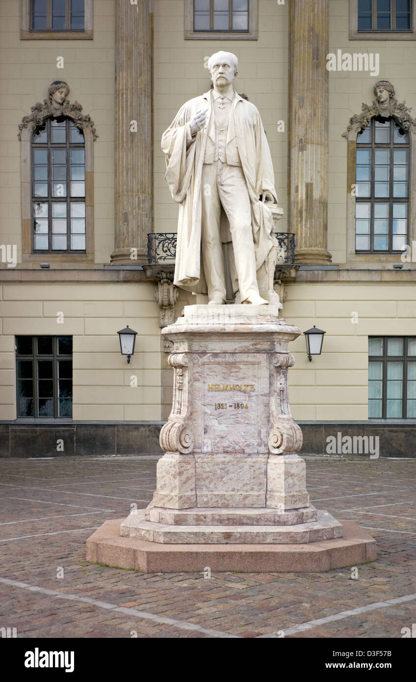 Berlin, Germany, statue of the natural scientist Hermann von Helmholtz ...