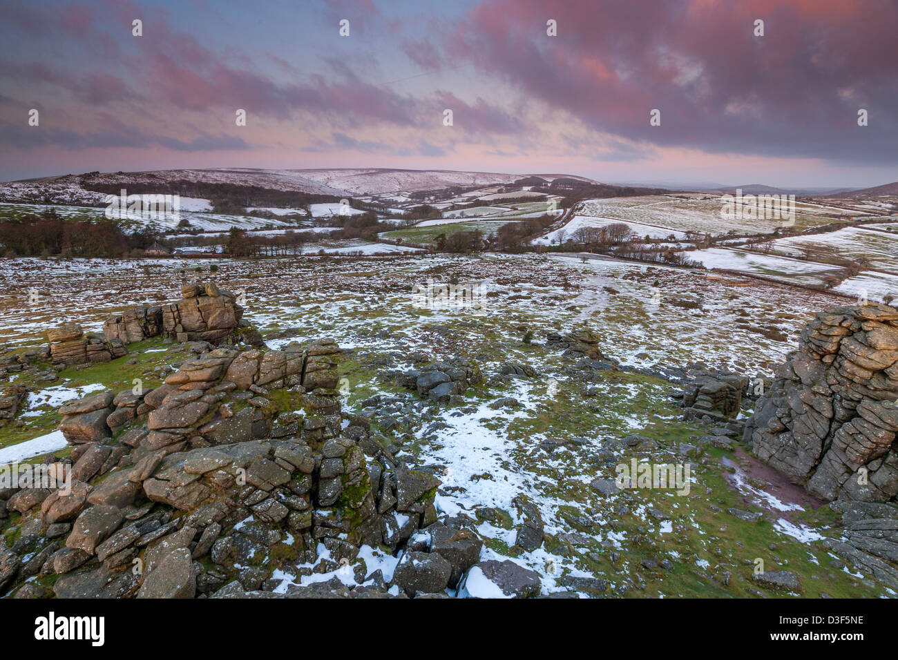 Hound Tor in the Dartmoor National Park near Manaton, Devon, England ...