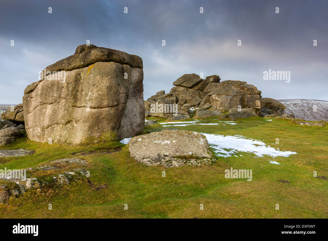 Bonehill Rocks in the Dartmoor National Park near Widecombe in the Moor ...