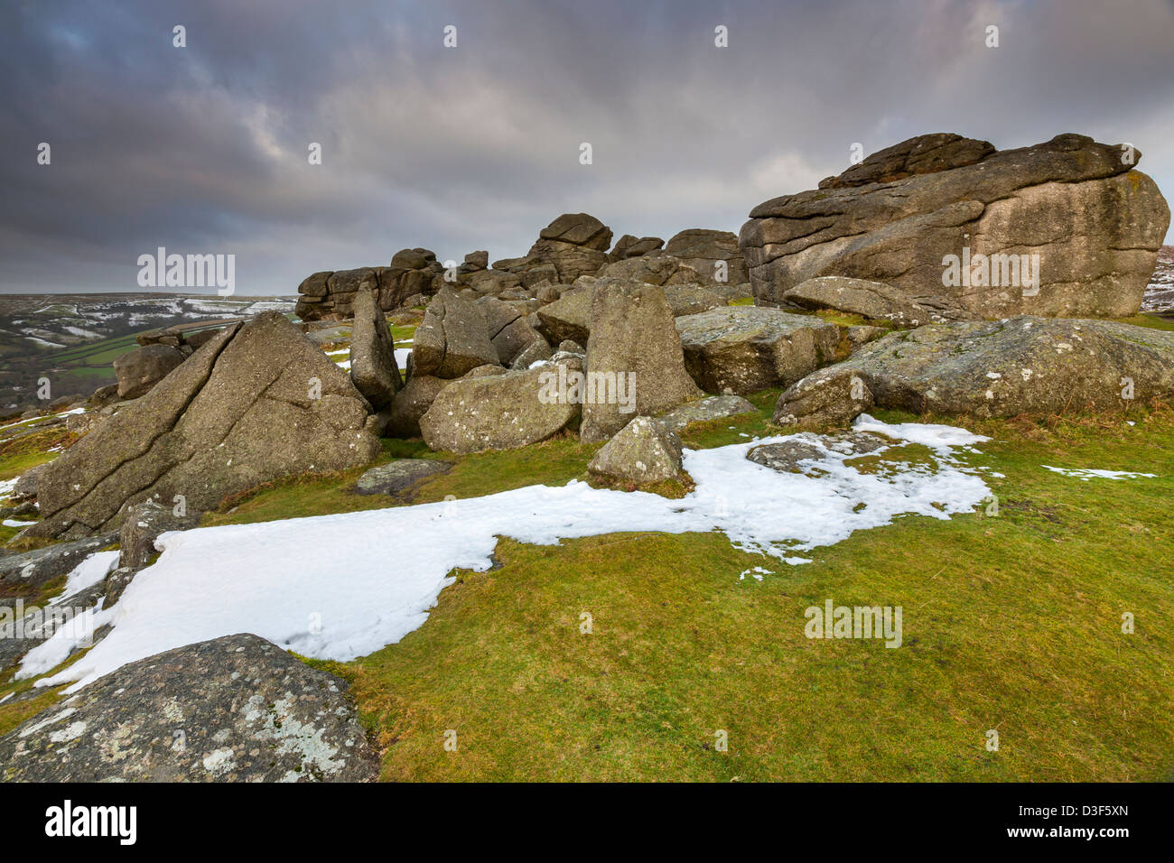 Bonehill Rocks in the Dartmoor National Park near Widecombe in the Moor ...
