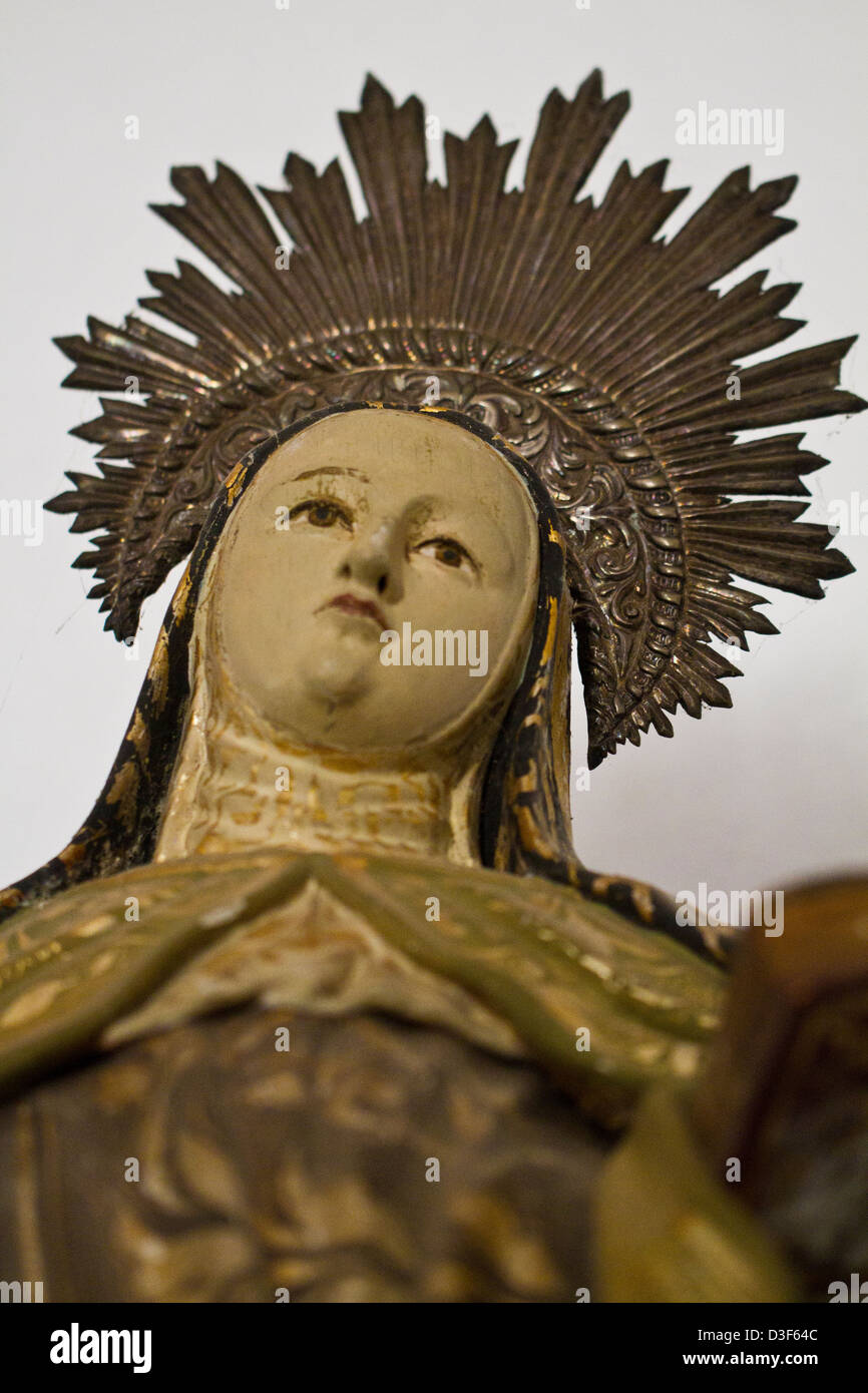 Close view detail a Christian religious statue Stock Photo - Alamy