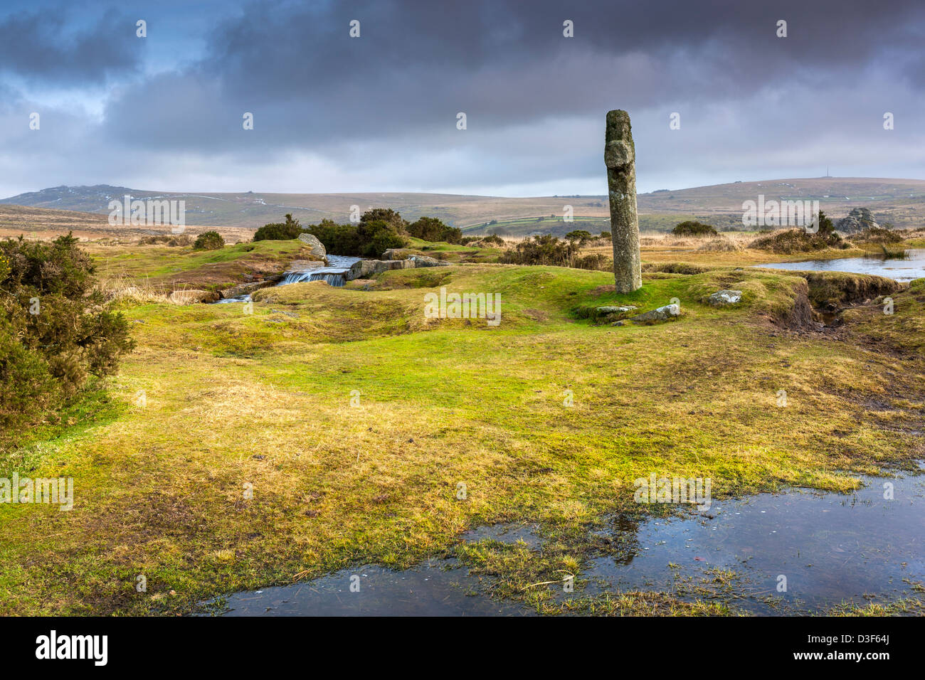 Beckamoor Cross also known as the Windy Post and Windy Stone, a rugged ...